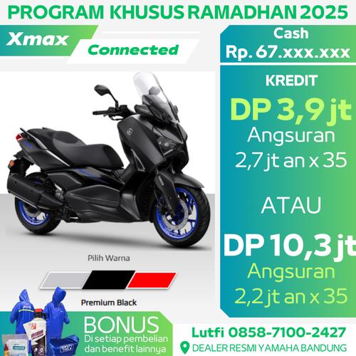 Jual Yamaha All New Xmax Conected Hitam / Motor Xmax 2025 Hitam Baru ...