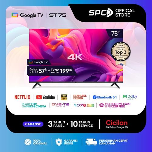 Promo SPC Google TV ST75H - 75 inch 4K UHD | Dolby Audio | Google ...