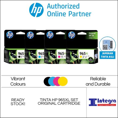 Jual Tinta HP 1 Set 965XL | 965 XL Original Ink Cartridge Printer 9010 ...