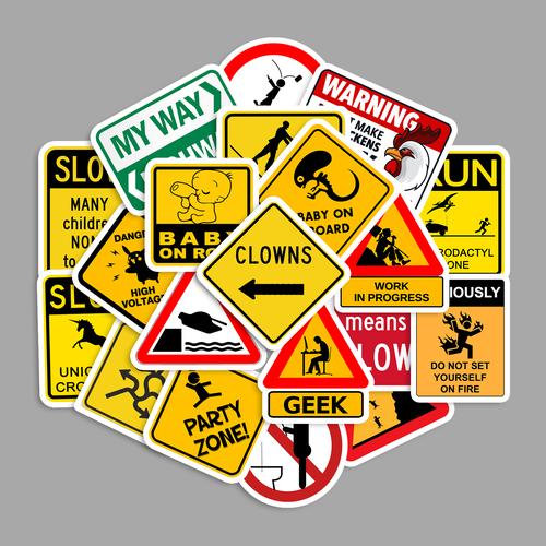 Promo STICKER PACK - ROAD SIGNS PARODY | STICKER KOPER STICKER TUMBLER ...