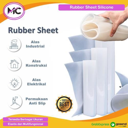 Jual Karet Lembaran Silicone Rubber Sheet 1mm 2mm 3mm 4mm 5mm 6mm Tebal ...