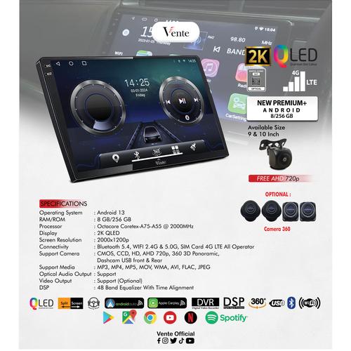 Jual VENTE - Head Unit Android New Premium Plus Series 2K QLED 9 Inch ...