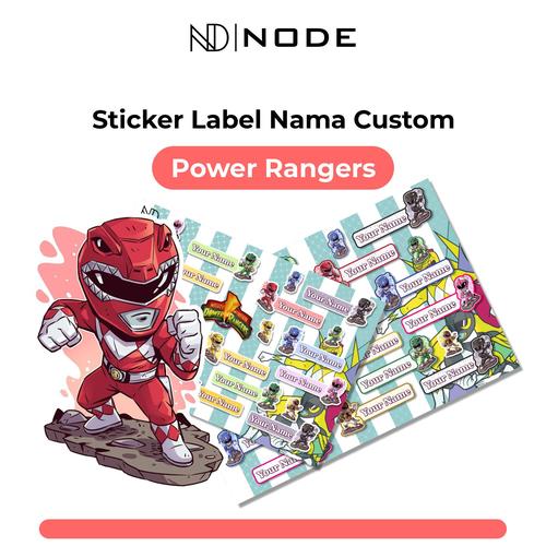 Promo Power Rangers Sticker Stiker Label Nama Custom Nama Karakter Anak ...
