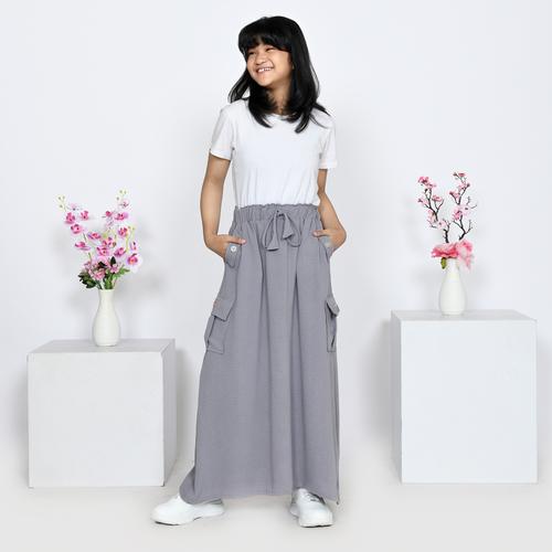 Jual Rok rumbai anak perempuan warna polos ukr 1 S, M, L 5-12thn ...