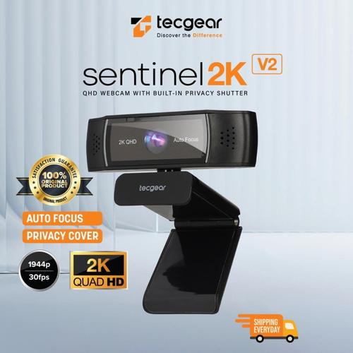 Jual Tecgear Sentinel V2 2K NEW Webcam 2K dengan Privacy Shutter, AF, Mic, Best Seller - Jakarta ...