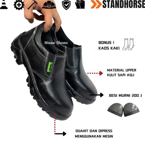 Jual Sepatu Safety Pria Wanita Kulit Asli Sepatu Kerja Pendek Kitchen ...