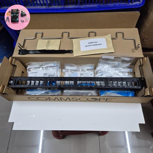 Jual PATCH PANEL CAT 6 24PORT AMP COMMSCOPE LENGKAP 24BH MODULAR JACK ...