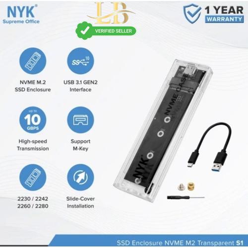 Jual NYK Supreme Portable External NVME M2 SSD Enclosure Plus Cassing ...