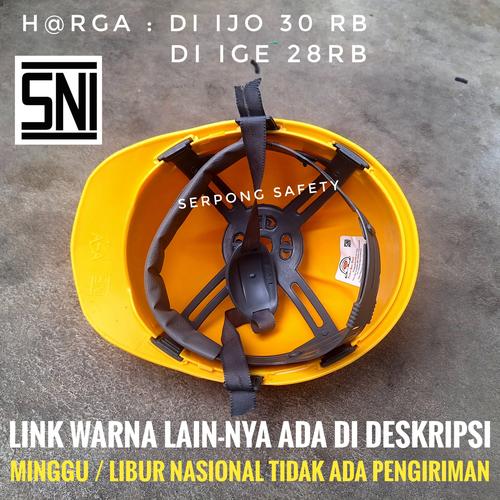 Jual SNI Helm Helmet Safety Warna Kuning Termasuk Inner Standar Dan ...