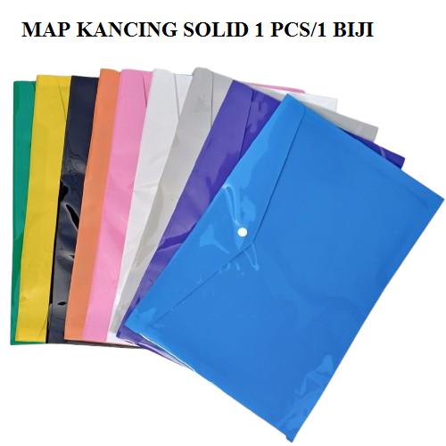 Jual (1PCS/1 BIJI) Map Plastik Polos Kancing 1/Map Kancing Solid ...