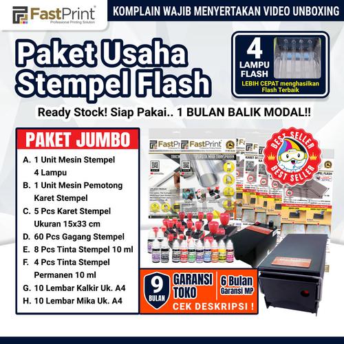 Jual Paket Usaha Mesin Stempel Flash Premium 4 Lampu Plat Besi Paket Jumbo - Kota Bekasi - Fast ...