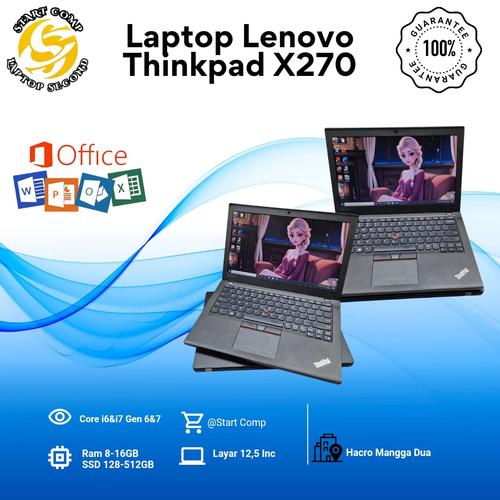Jual Laptop Lenovo Thinkpad X270 Core i5 & i7 Gen 6 Ram 8GB-16GB SSD 128-512GB Layar 12.5 inch ...