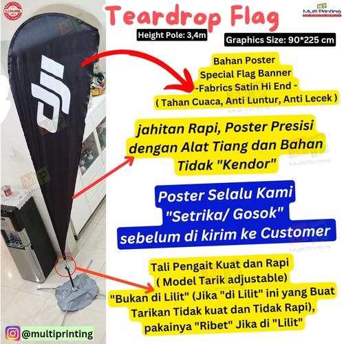 Promo Flag banner Custom ( Umbul umbul Bendera) + Flag Banner ( beach ...