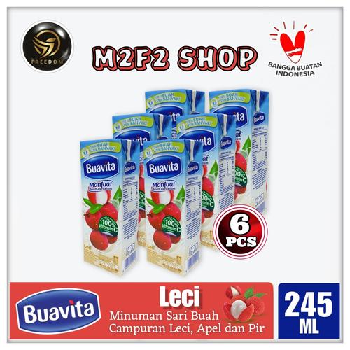 Jual Jus Buavita Rasa Leci Kotak | Juice Lychee - 245 ml ( Harga 6 Pcs ...