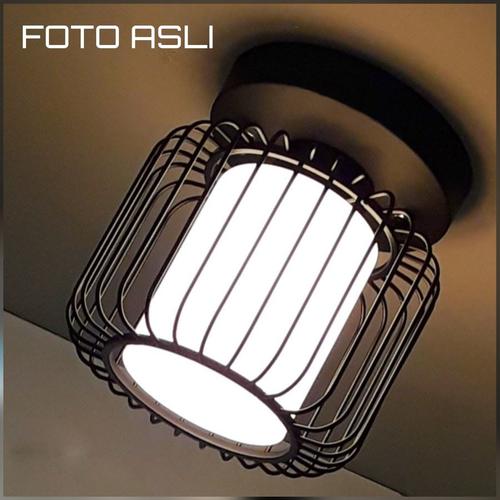 Jual Lampu hias tempel plafon MODERN ceiling kaca tabung rangka besi ...