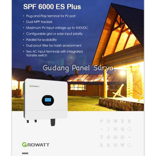 Jual Growatt Hybrid Inverter 6KW 6000VA SPF 6000 ES Plus - Jakarta ...