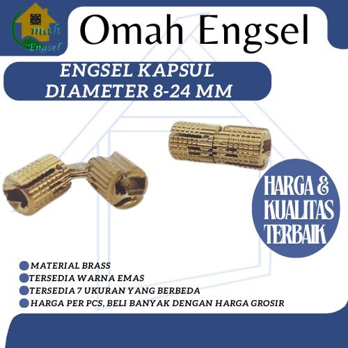 Jual Engsel kapsul diameter 8-24 mm engsel tanam putar copper barrel ...
