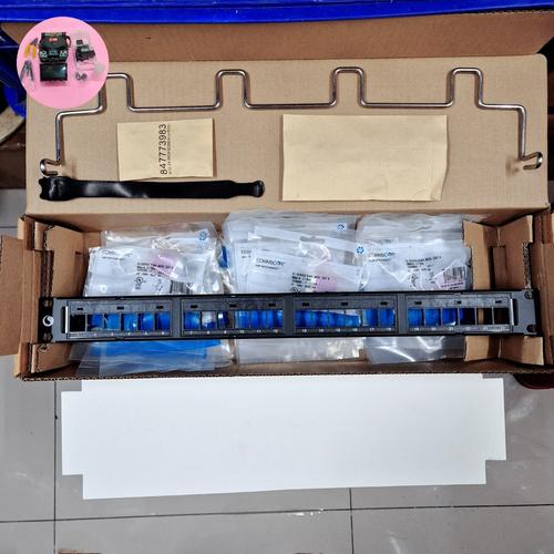 Jual PATCH PANEL 24PORT CAT 6 AMP COMMSCOPE LENGKAP 24BH MODULAR JACK ...