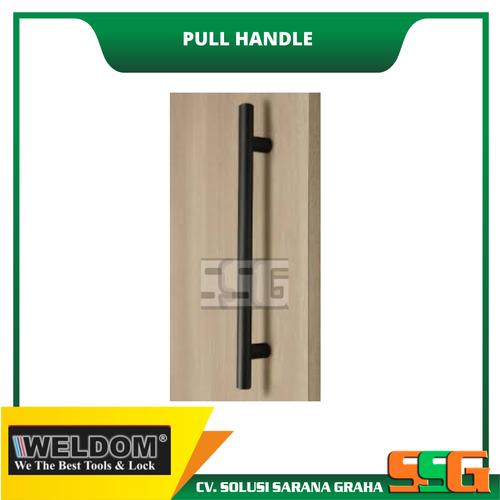 Jual PULL HANDLE WELDOM HITAM STAINLESS STEEL 80CM BULAT MINIMALIS ...