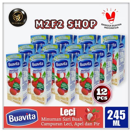 Jual Jus Buavita Rasa Leci Kotak | Juice Lychee - 245 ml (Harga 12 Pcs ...