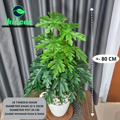 Jual DAUN PEPAYA JUMBO PLASTIK POHON PEPAYA ARTIFISIAL DEKORASI TANAMAN ...