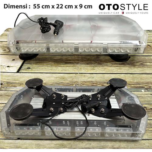 Jual Rotator Atap mobil Strobo Polisi Light Bar Atap Mobil 55cm - lampu ...