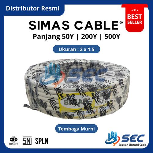 Jual KABEL LISTRIK SIMAS NYM 2x1.5 MM TEMBAGA MURNI SNI Standar PLN ...