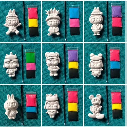 Jual Crybaby, Labubu, Mainan edukasi anak, mewarnai patung lukis gypsum ...