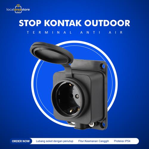 Jual Stop Kontak Tutup Waterproof Outdoor Terminal Anti Air - 4 LUBANG ...