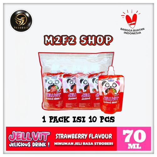 Jual Donald Jellvit Jelicious Drink Strawberry Flavor | Minuman Jelly Rasa Stroberi Pouch - 70 ...