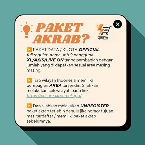 Jual Paket Kuota XL & Axis Akrab 30 Hari Paling Murah - 27 - 85 GB ...