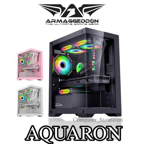 Jual [ Oneline Acc ] Casing Pc Gaming Armageddon Aquaron M-Atx Mini Itx ...