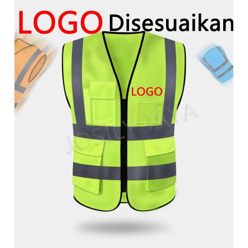 Promo (LOGO) Rompi Safety Proyek ID Holder 5 Saku / Rompi reflektif Min ...