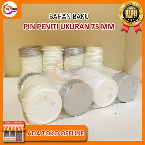 Jual Bahan Baku Pin Uk. 75 MM Model Peniti | Bros Putih Polos - PIN ...