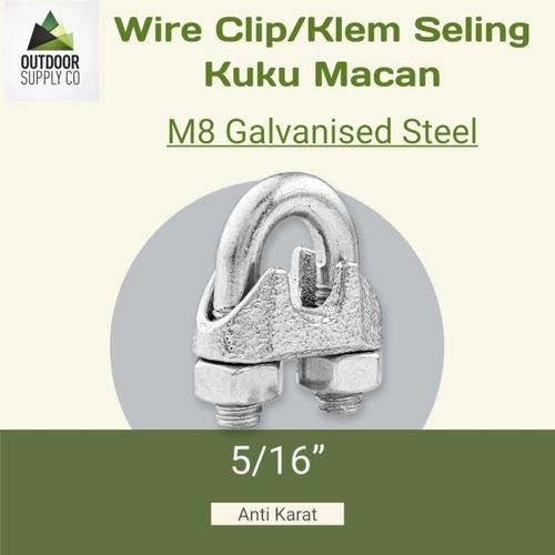 Jual M8 Wire Clip Rope/ Klem Seling Kuku Macan 5/16inch Galvanised ...