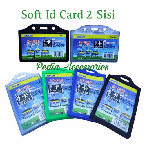 Jual Soft Card Holder / Casing ID Card karet 2 sisi Jing Tai T-017 - T ...