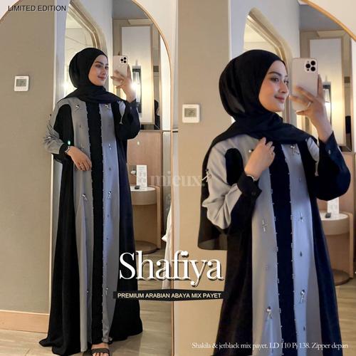 Jual ZALINA premium abaya jet black ORI ready ukuran Small, Standart ...