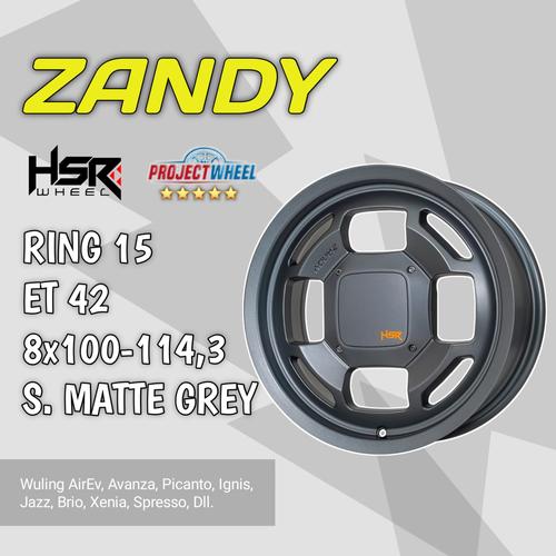 Jual Velg mobil listrik Ring 15 HSR ZANDY Matte Grey r15 - Toko pelek dan bengkel ban JAKARTA ...
