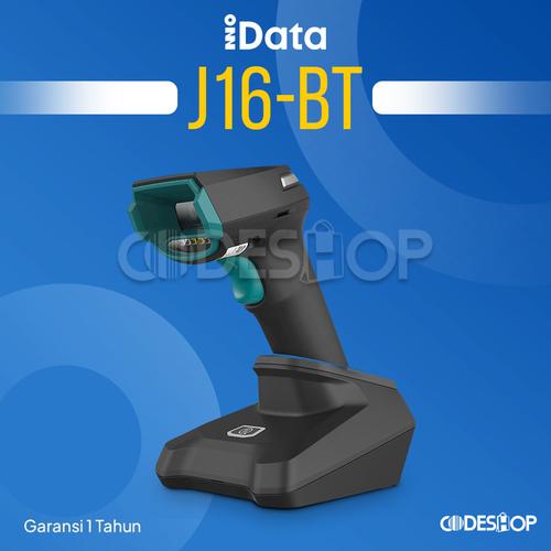 Jual iData J16 Scanner Barcode Bluetooth 2D Handheld Scan 2 Dimensi QR ...