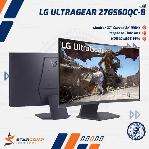 Promo LG UltraGear 27GS60QC-B 27" QHD Curved Gaming Monitor AMD ...