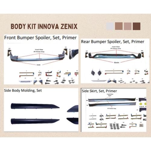 Jual Belakang - Bodykit Moulding Spoiler Body kit Innova Zenix Hybrid ...