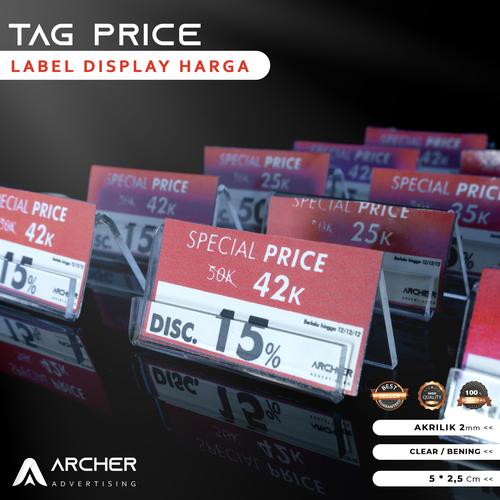 Jual LABEL TAG PRICE TAG DISPLAY HARGA VOUCHER PERDANA AKRILIK - 5 Cm ...