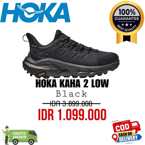 Promo Sepatu HOKA KAHA 2 LOW GORE-TEX WATERPROOF HIKING - Hitam, 45 ...