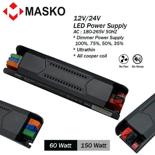 Jual POWER SUPPLY TRAFO ADAPTOR 12V/24V 60W 150W LED STRIP LIGHT DIMMER ...