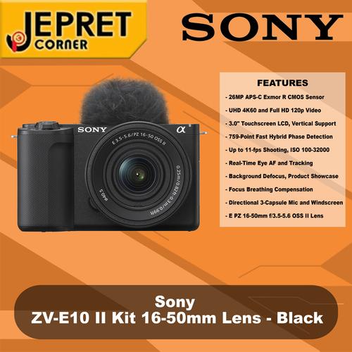 Jual ZV-E10 II / ZVE10 II / ZVE 10 Mark II Kit E PZ 16-50mm f/3.5-5.6 OSS II - Black - Jakarta ...