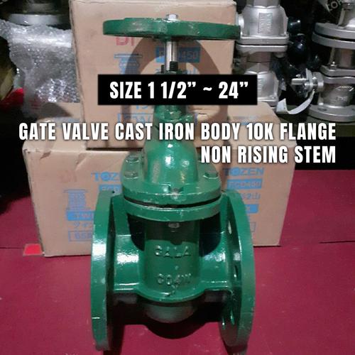 Jual GATE VALVE 10K FLANGE CAST IRON BESI C/I GALA - 1-1/2" | 2" | 2-1/ ...