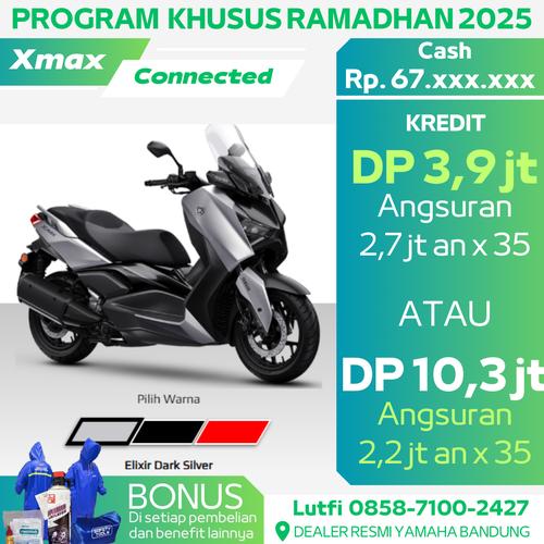 Jual Yamaha Xmax Connected 2025 Silver Baru / Yamaha All New Xmax 2025 ...