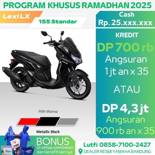 Jual Yamaha Lexi LX 155 Metallic Black 2025 / Motor Lexi Standar Hitam ...