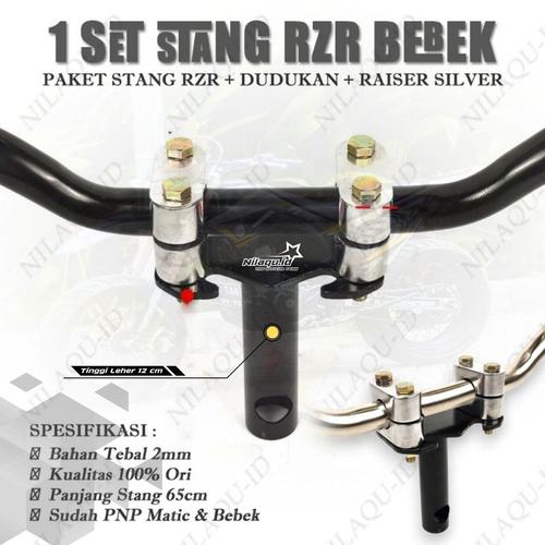 Jual PROMO PAKET Stang RZR Plus Dudukan Stang Motor Bebek Matic Beat ...