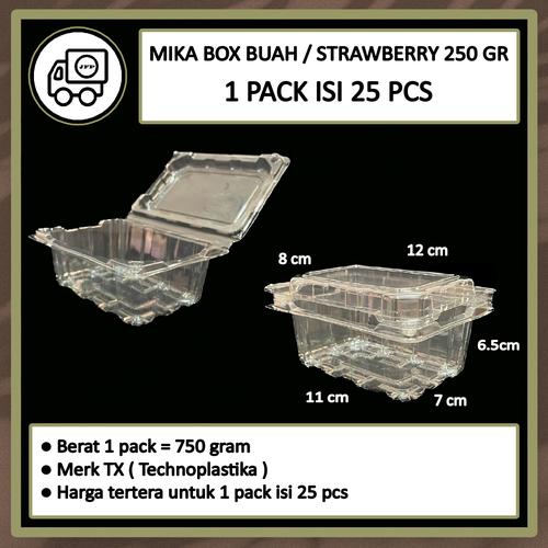 Jual Mika Fruit Box Buah Strawberry 250 gram isi 25 pcs - Jakarta Barat ...